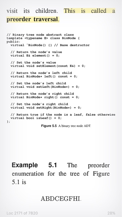 Solved 5.4 Explain why function preorder2 from Section 5.2 | Chegg.com Solved 5.4 Explain why function preorder2 from Section 5.2 | Chegg.com