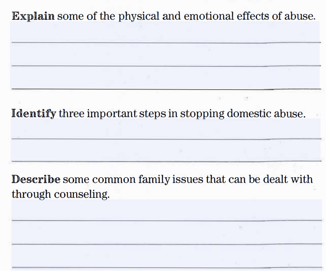 Solved Identify three important steps in stopping domestic | Chegg.com
