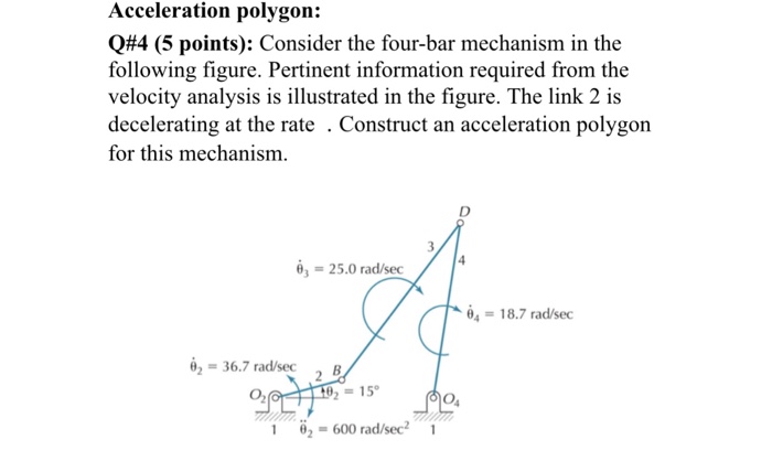 Acceleration polygon: Q#4 (5 points): Consider the | Chegg.com