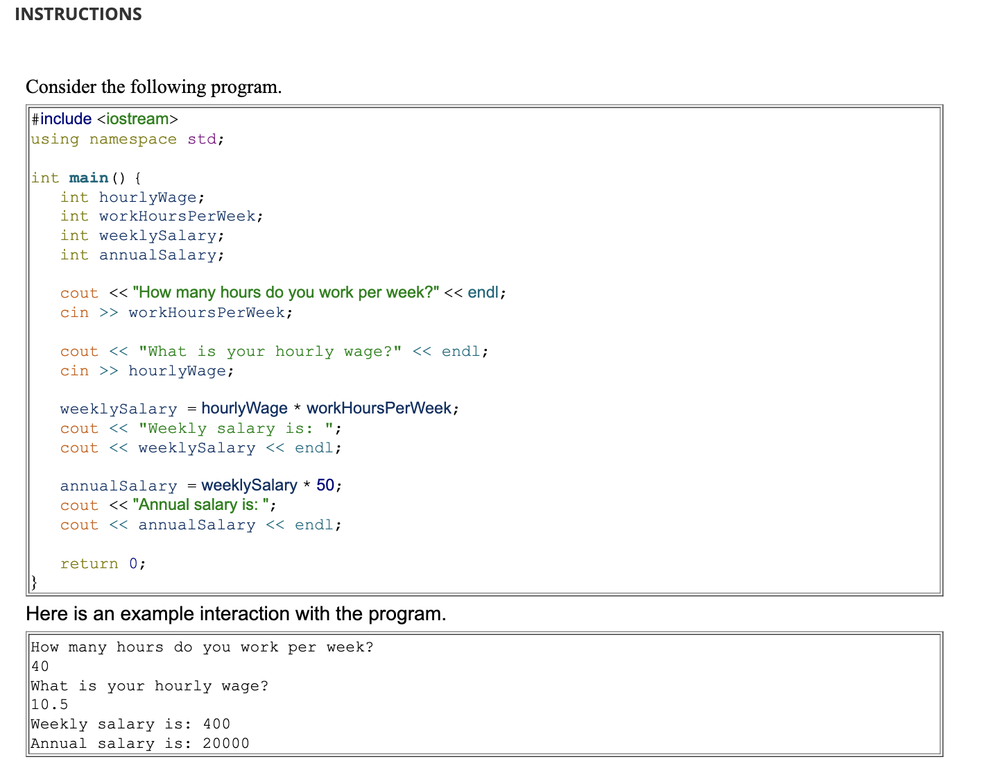 Solved CODE IS IN C++-40 * 10.5 is not 400. Find the | Chegg.com