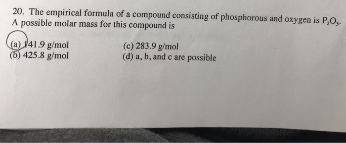 Solved The empirical formula of a compound consisting of | Chegg.com