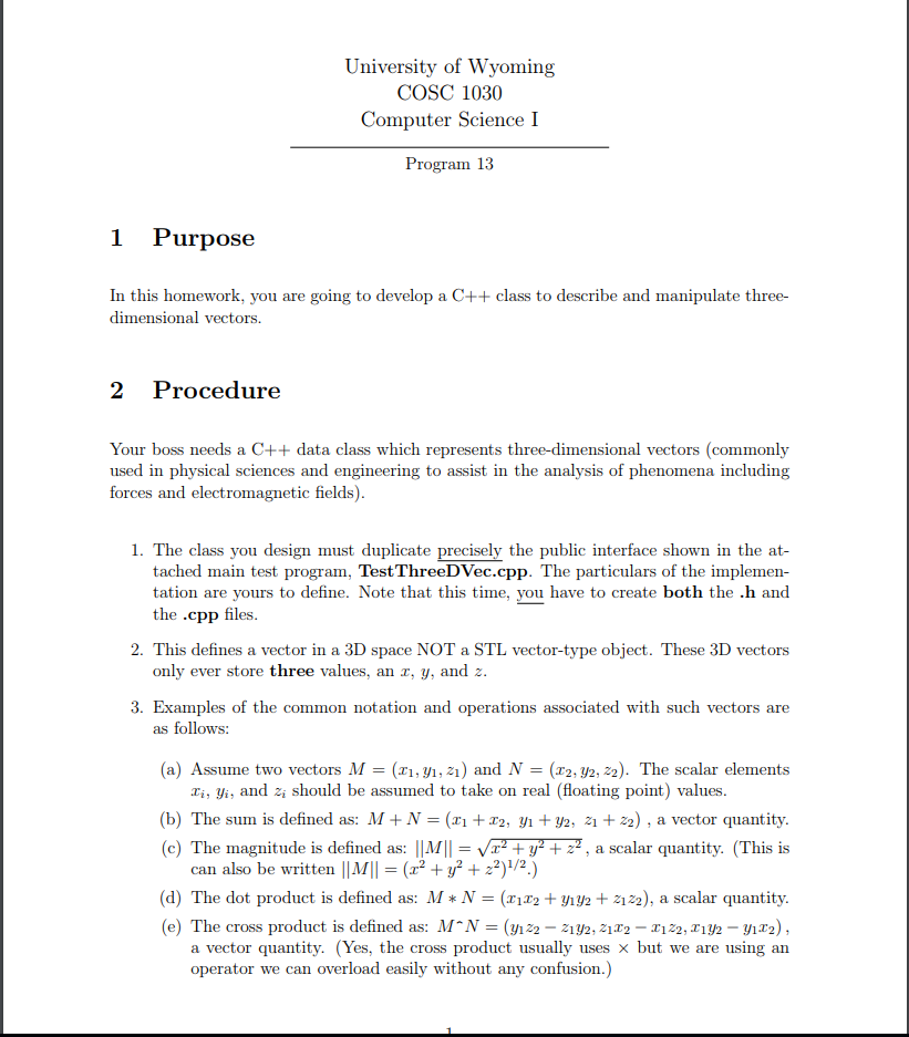 Solved University of Wyoming COSC 1030 Computer Science I | Chegg.com