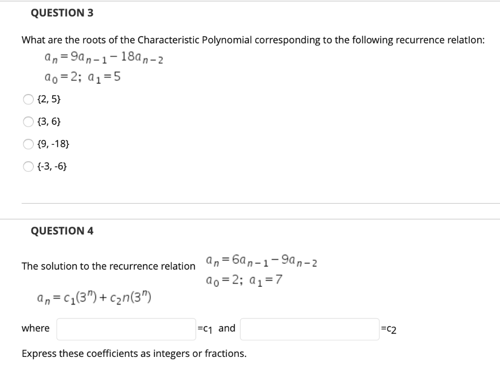 Solved QUESTION 3 What are the roots of the Characteristic | Chegg.com
