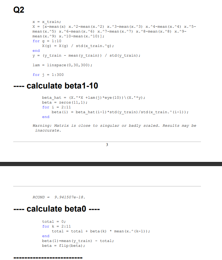 Solved clo, close all, 웅 load data load ("datasetPS5.mat') 후 | Chegg.com