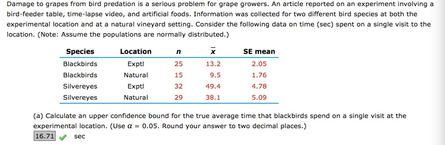 Solved Damage to grapes from bird predation is a serious | Chegg.com