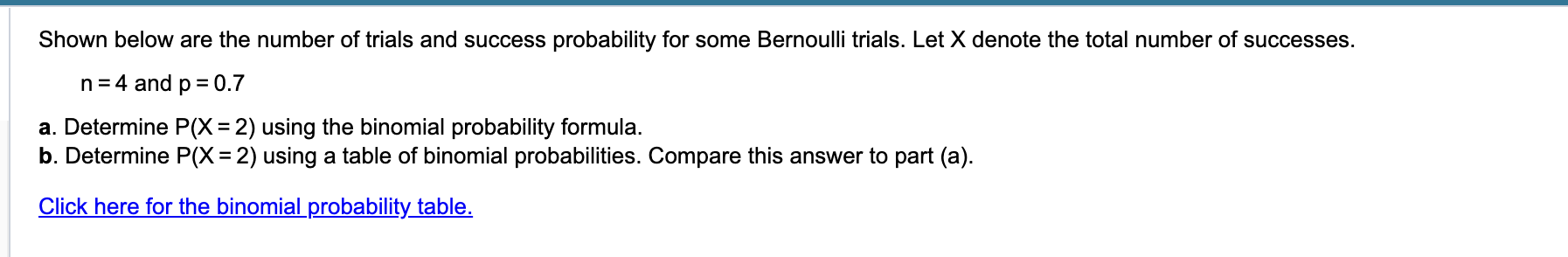 Solved Shown below are the number of trials and success | Chegg.com