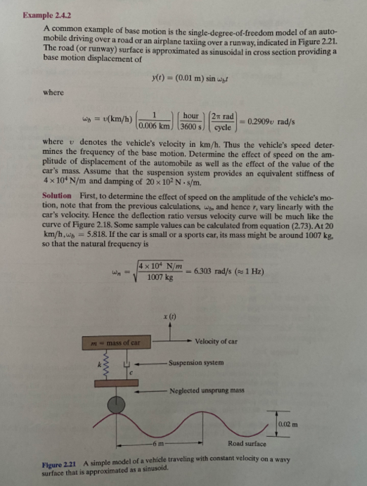 Solved 20 pts. Like in Example 2.4.2, a car is driving over | Chegg.com