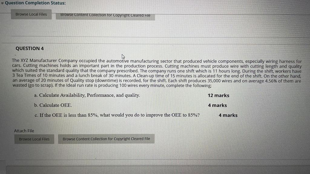 Solved Question Completion Status: Browse Local Files Browse | Chegg.com