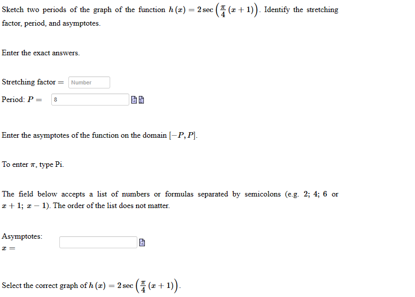 Solved Sketch two periods of the graph of the function | Chegg.com