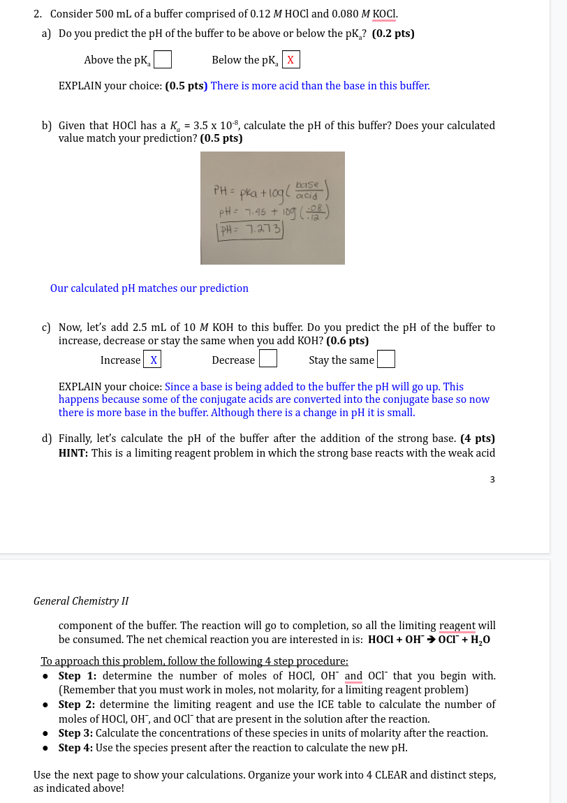 Solved 2. Consider 500 mL of a buffer comprised of 0.12 M | Chegg.com