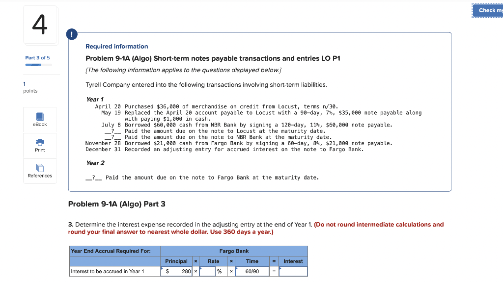 Solved Required information Problem 9-1A (Algo) Short-term | Chegg.com