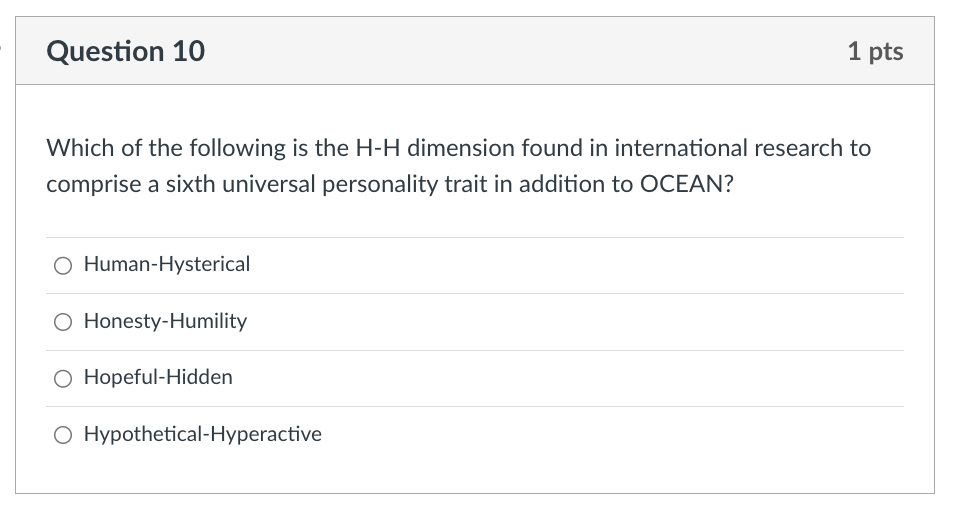 Solved Today, the Big Five trait theory is theory of | Chegg.com