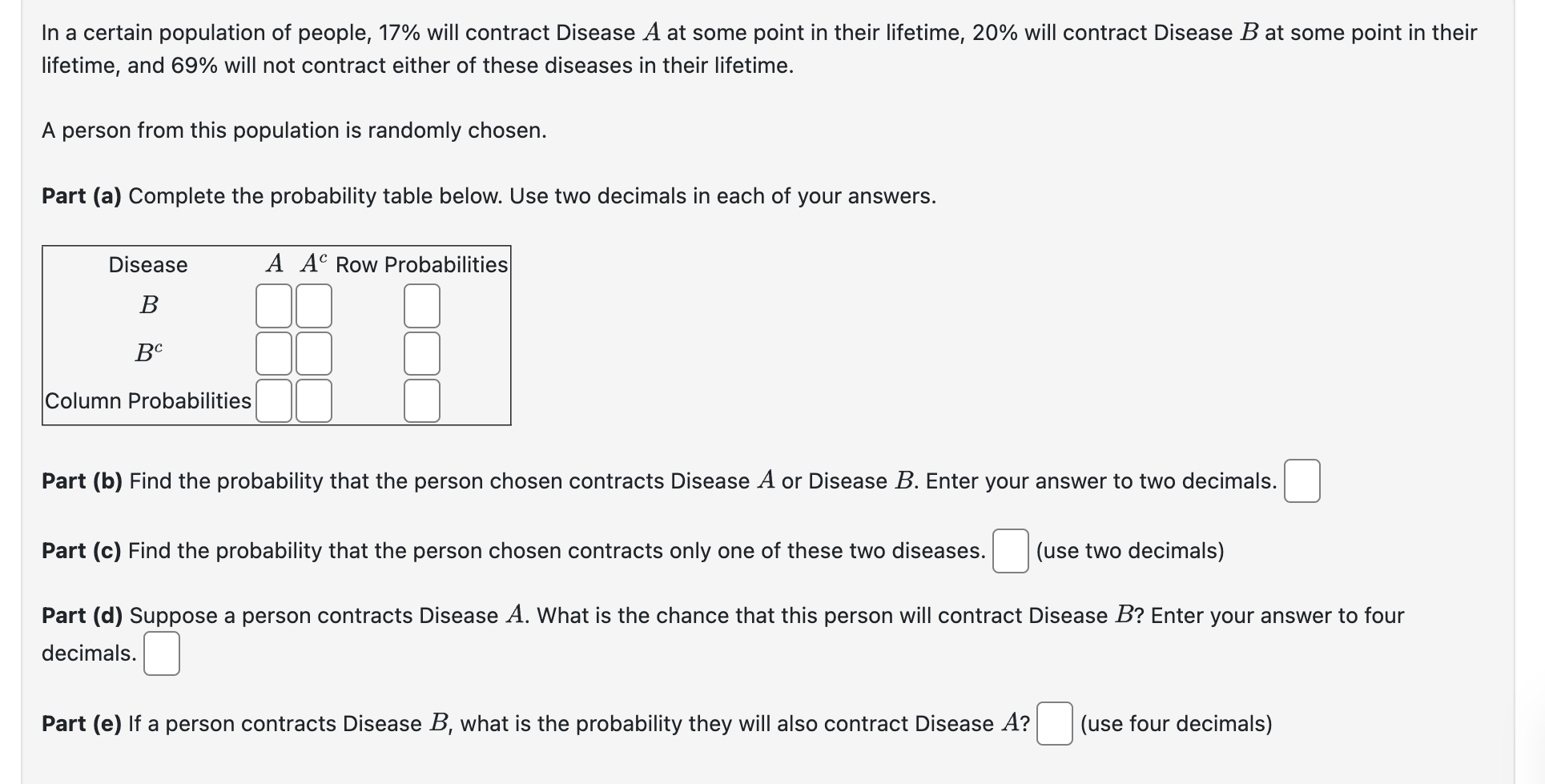 Solved In a certain population of people, 17% ﻿will contract | Chegg.com