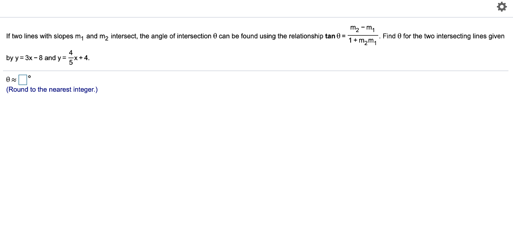 Solved m2-m If two lines with slopes m1 and m2 intersect, | Chegg.com