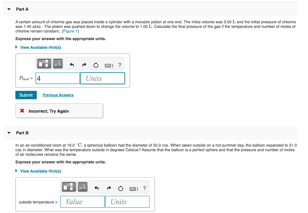 Solved The ideal gas law (PV = nRT) describes the | Chegg.com