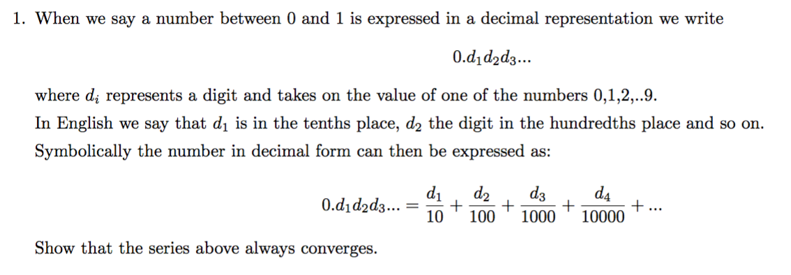 Solved 1. When we say a number between 0 and 1 is expressed | Chegg.com
