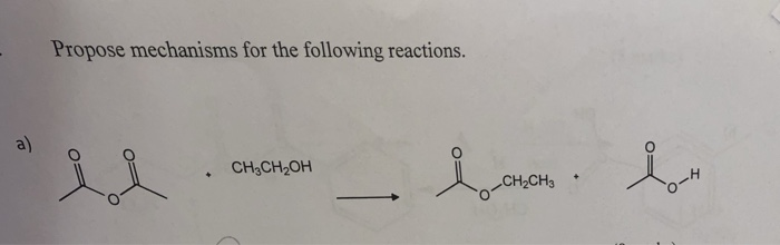 Solved Propose mechanisms for the following reactions al) . | Chegg.com