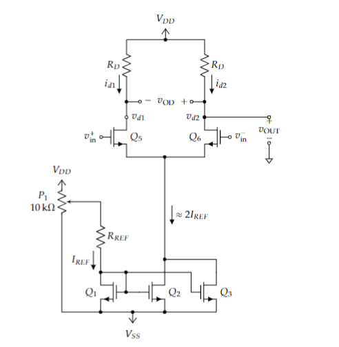 2. Select an RD and IREF for the circuit in figure | Chegg.com