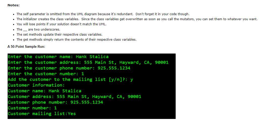 Solved 3. Person and Customer Classes Write a class named | Chegg.com