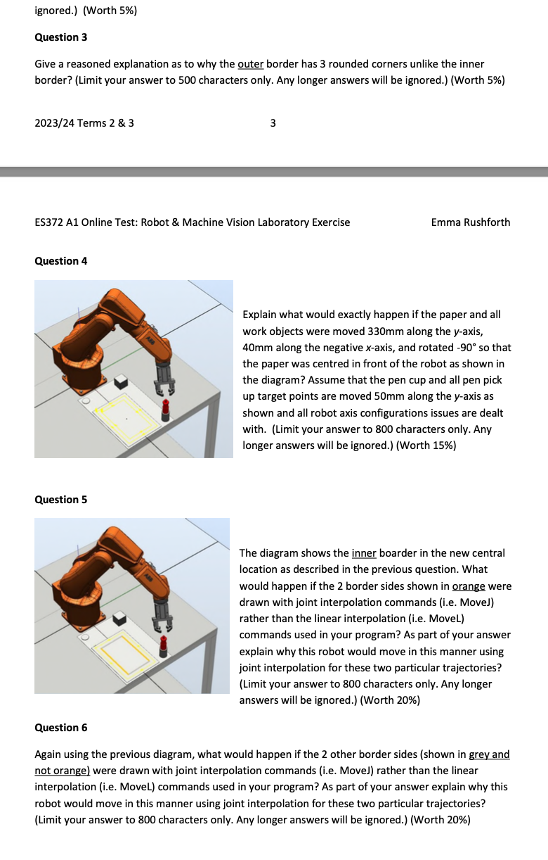 Solved ignored.) (Worth 5%)Question 3Give a reasoned | Chegg.com