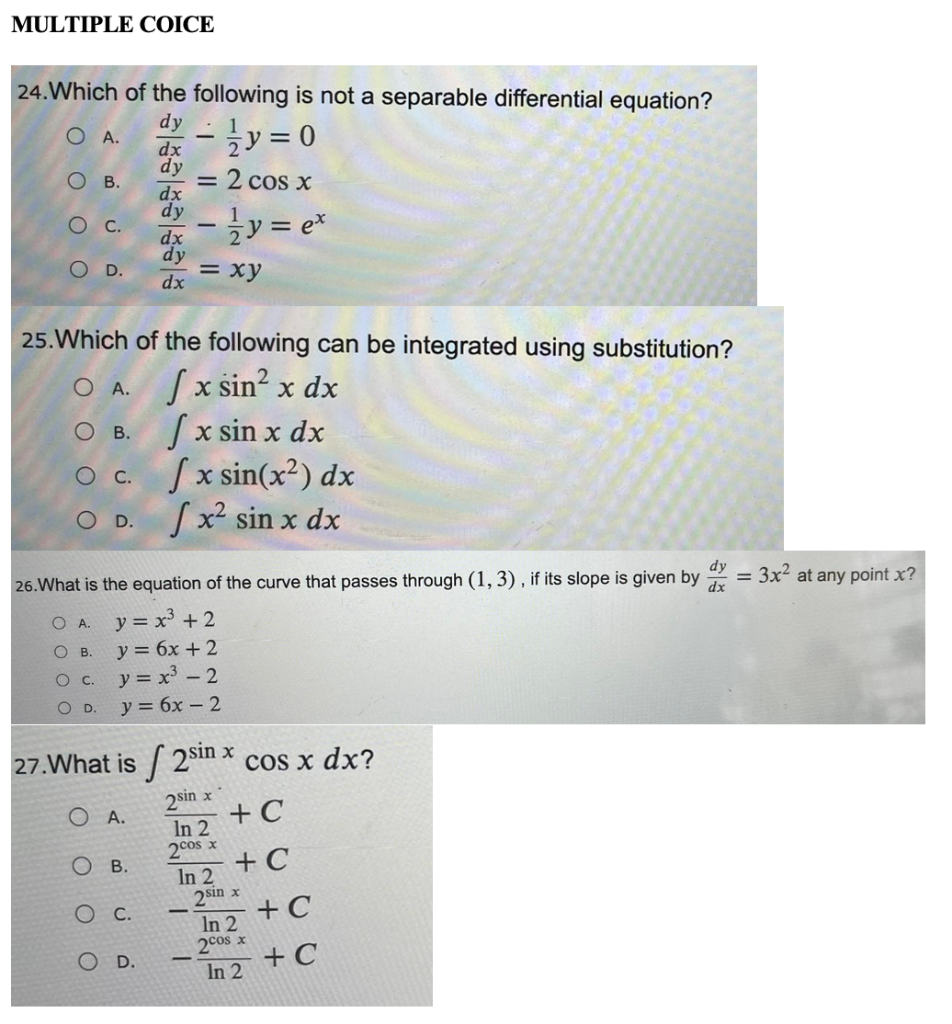 Solved MULTIPLE COICE 24. Which of the following is not a | Chegg.com