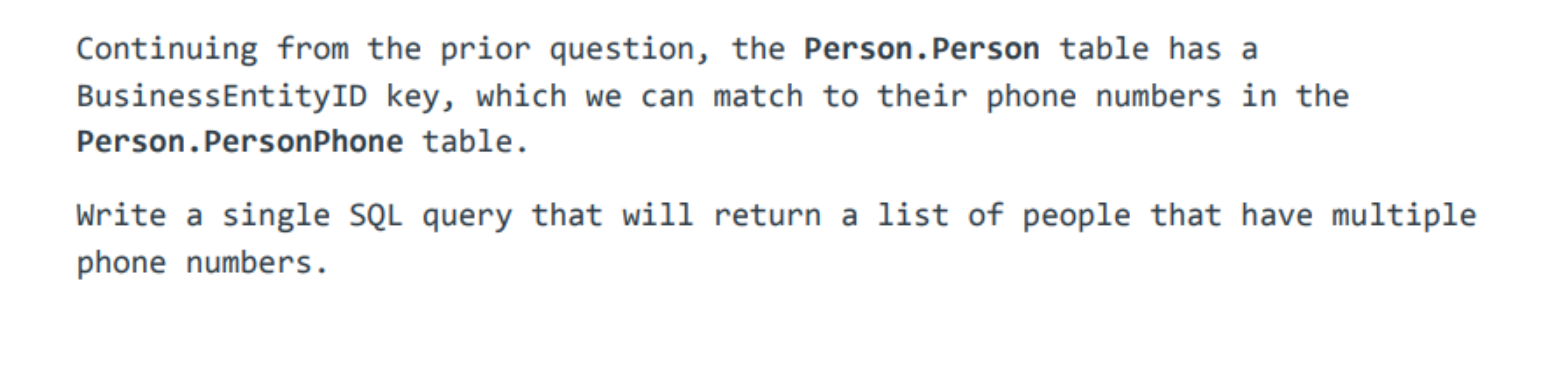 Question 3. Using the AdventureWorks database you | Chegg.com
