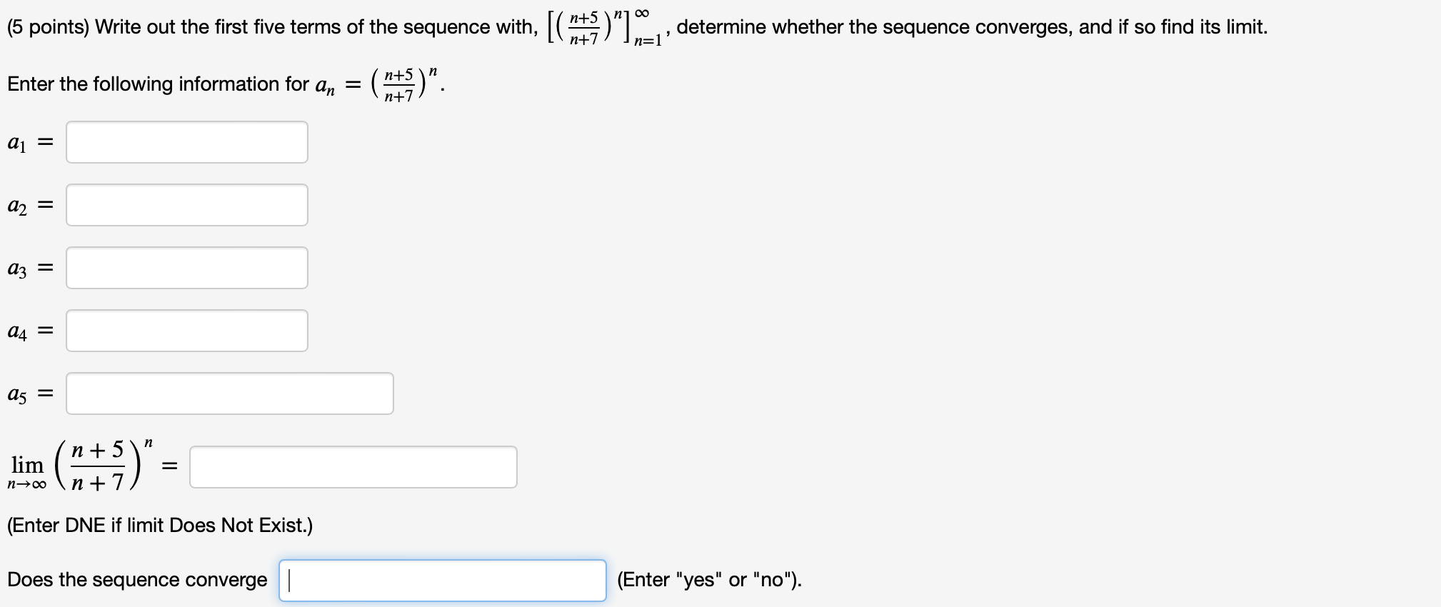 Solved 5 Points Write Out The First Five Terms Of The