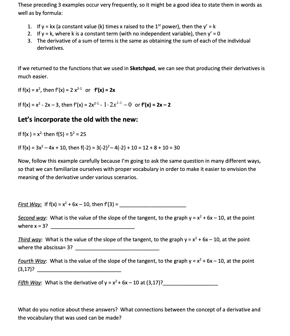 Solved These preceding 3 examples occur very frequently, so | Chegg.com