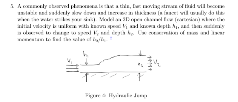 Solved 5. A commonly observed phenomena is that a thin, fast | Chegg.com