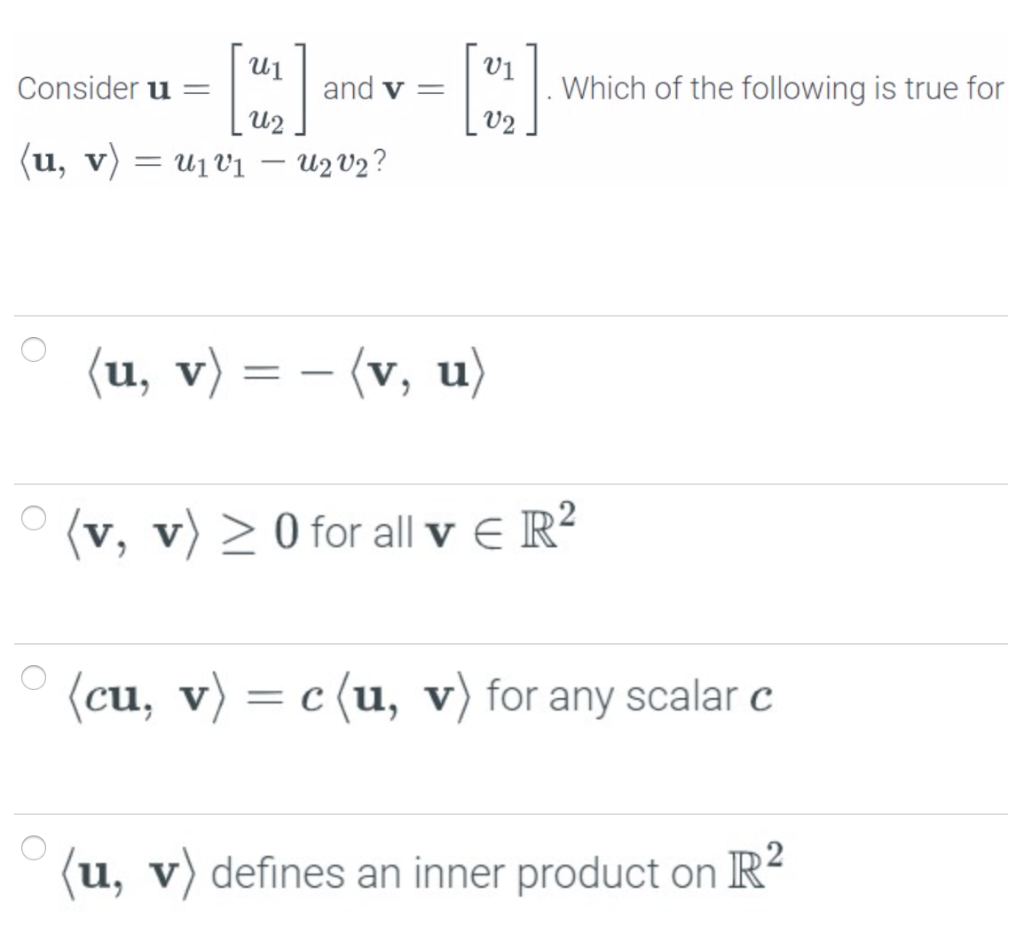 Solved Consider the Frobenius inner product on R2 x 2. What | Chegg.com Solved Consider the Frobenius inner product on R2 x 2. What | Chegg.com