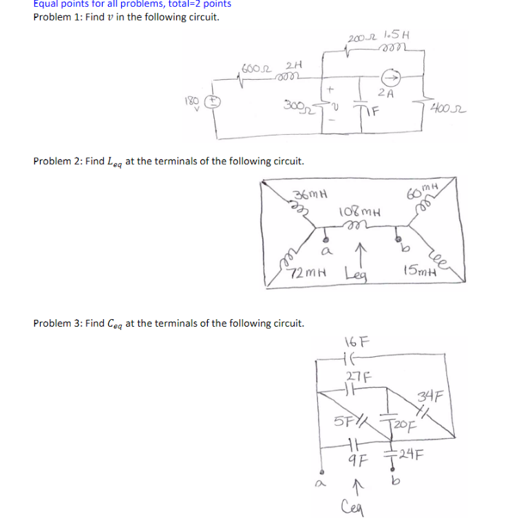 Solved Equal points for all problems, total-2 points Problem | Chegg.com