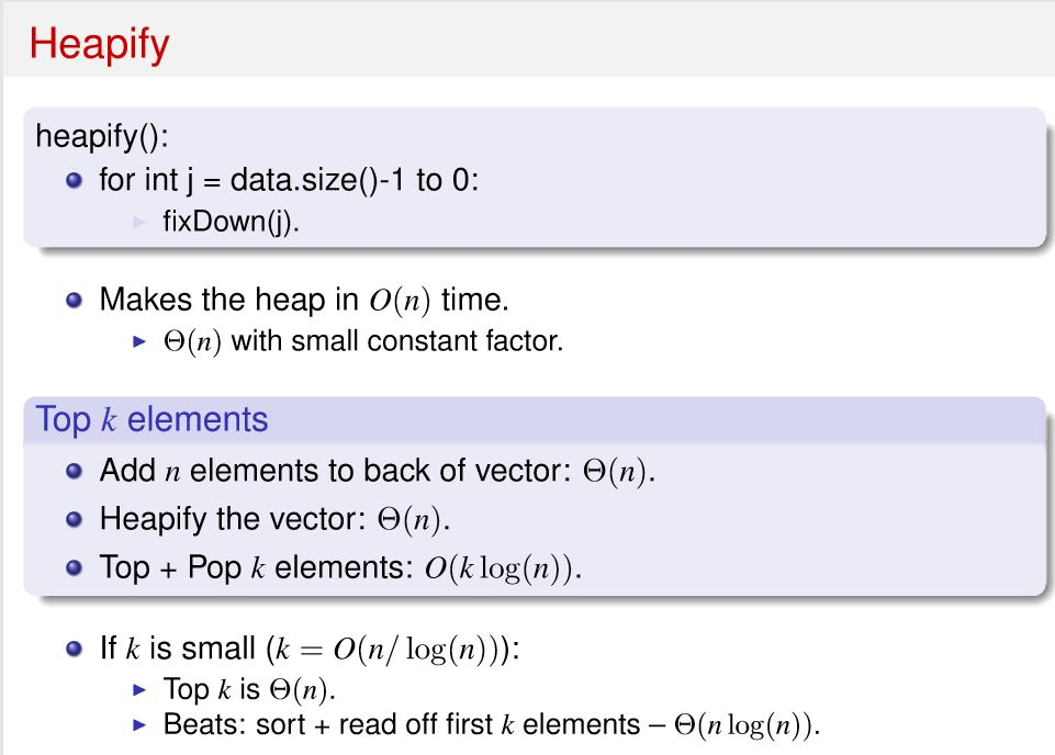 Solved Heapify heapify0) o for int- data.size)-1 to 0: | Chegg.com