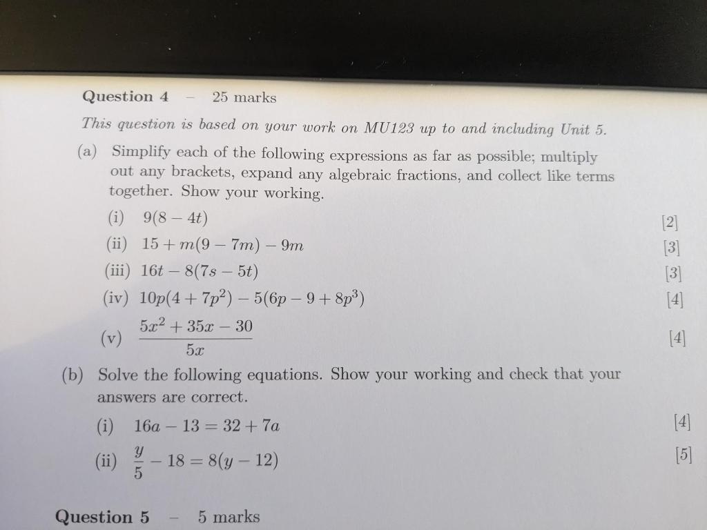 Solved This question is based on your work on MU123 up to | Chegg.com