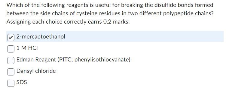 Solved Which of the following reagents is useful for | Chegg.com