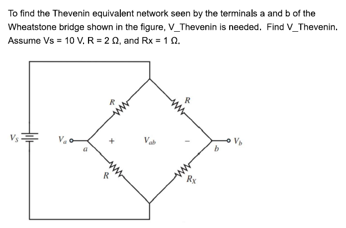 Solved To find the Thevenin equivalent network seen by the | Chegg.com