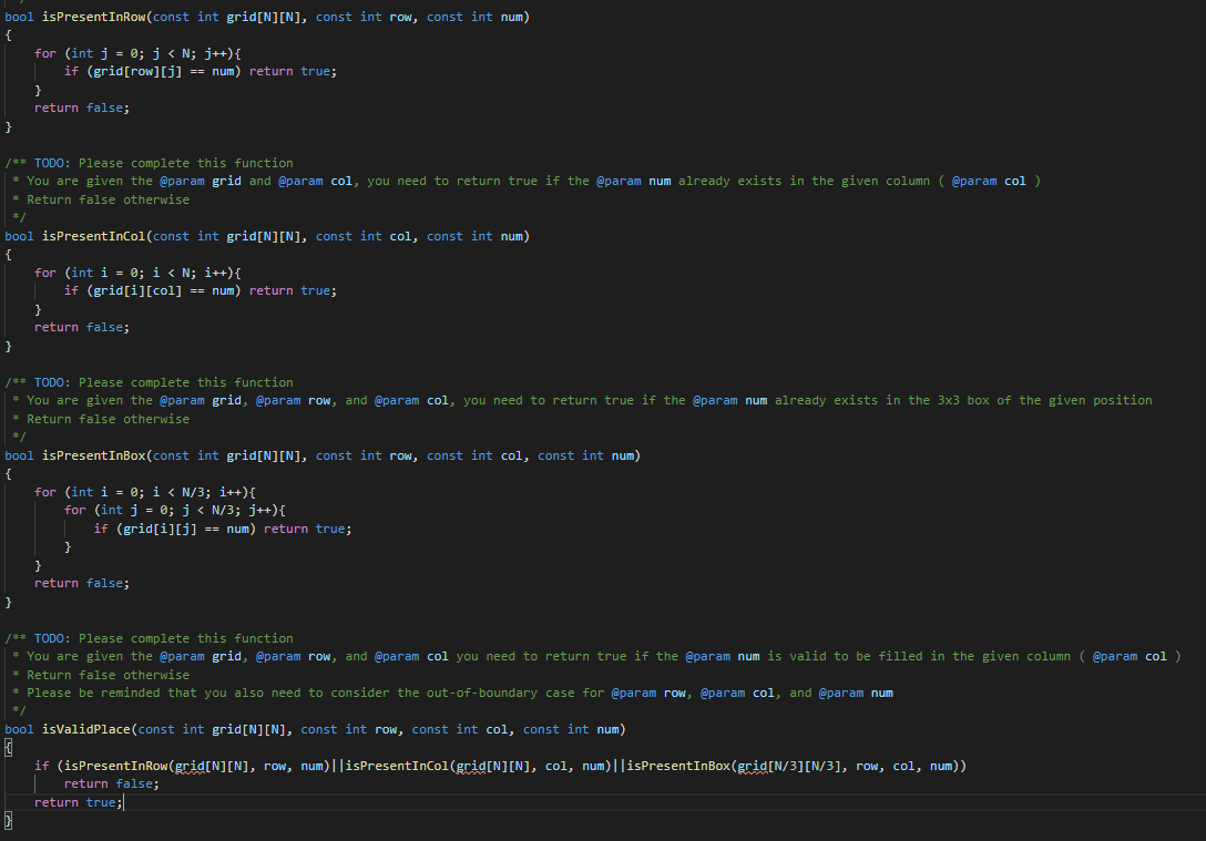 Solved I am doing a C++ code, trying to build a Sudoku | Chegg.com
