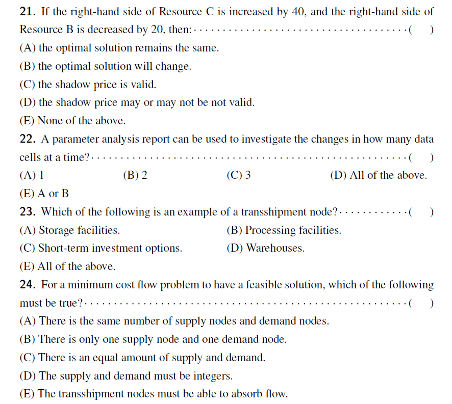 Solved Variable Cells Constraints21. If the right-hand side | Chegg.com