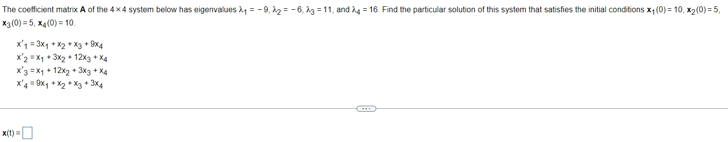 Solved x3(0)=5,x4(0)=10. | Chegg.com