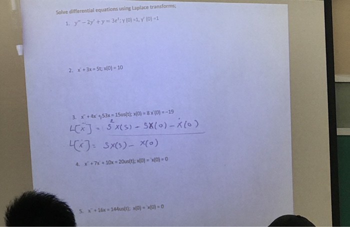 Solved Solve differential equations using Laplace transforms | Chegg.com Solved Solve differential equations using Laplace transforms | Chegg.com