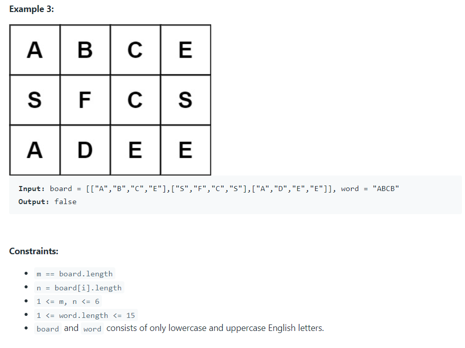 Solved Given an m x n grid of characters board and a string | Chegg.com