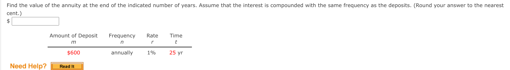 Solved cent.) $ \begin{tabular}{cccc} Amount of Deposit m & | Chegg.com