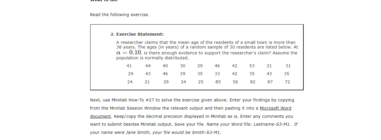 Solved Read the following exercise. a. Exercise Statement: A | Chegg.com