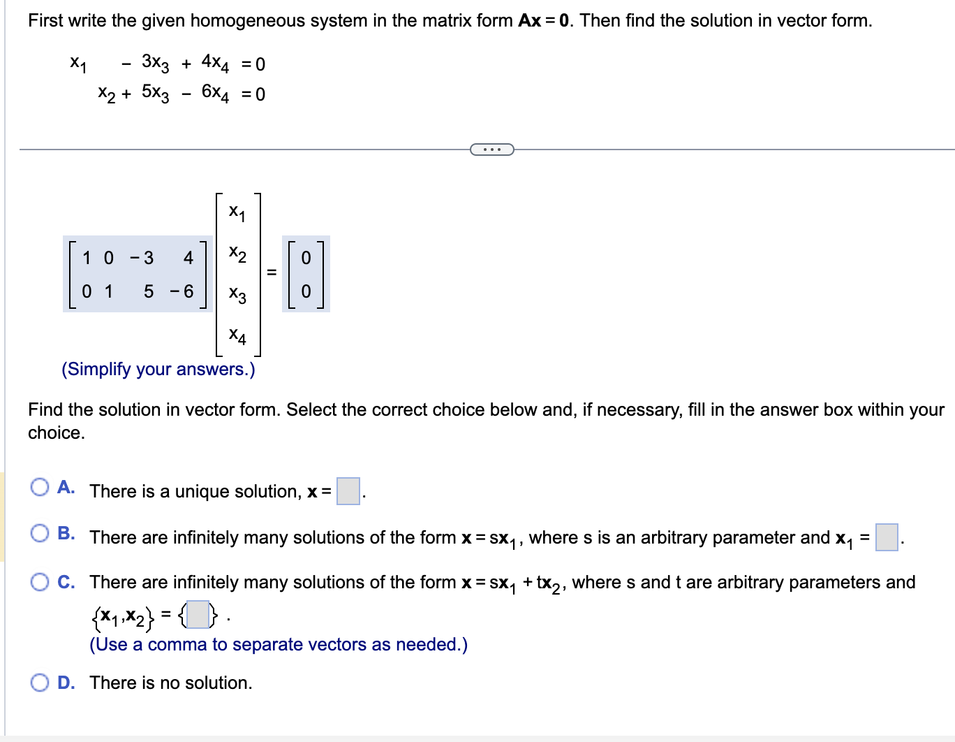 Solved First write the given homogeneous system in ﻿the | Chegg.com