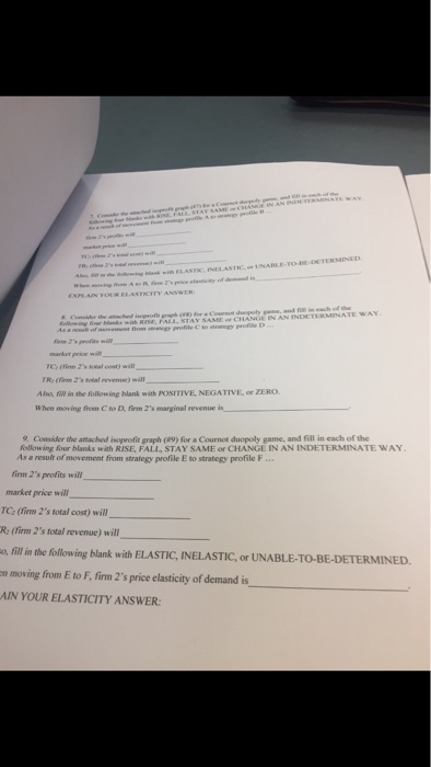 Consider the attached isoprofit graph (9) for a | Chegg.com