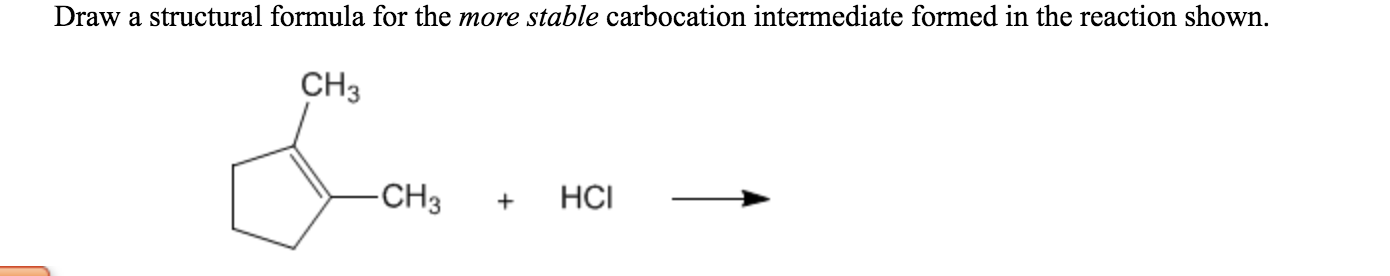 Solved Draw a structural formula for the more stable | Chegg.com