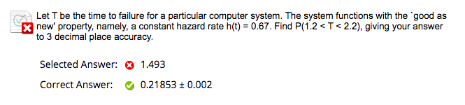 Solved The failure time T (in weeks) of a particular | Chegg.com