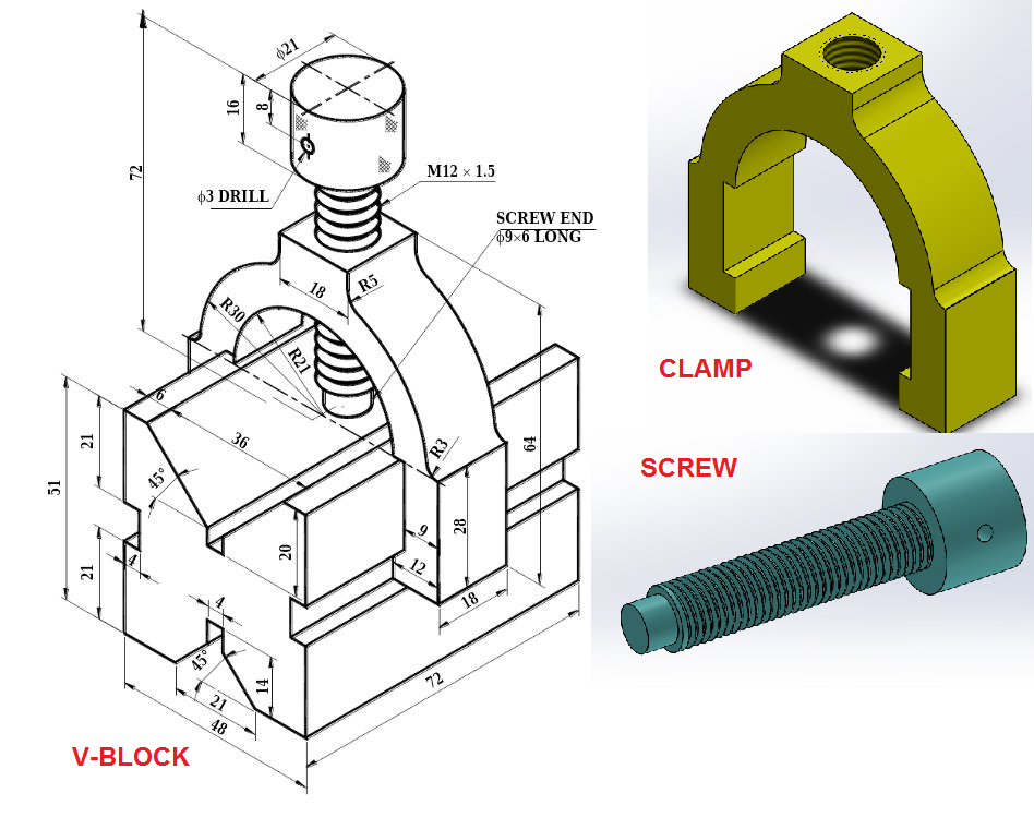 Solved DRAW THIS USING SOLIDWORKS AND UPLLAOD THE FILE USING | Chegg.com