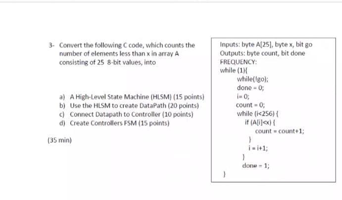 3. Convert the following code, which counts the | Chegg.com