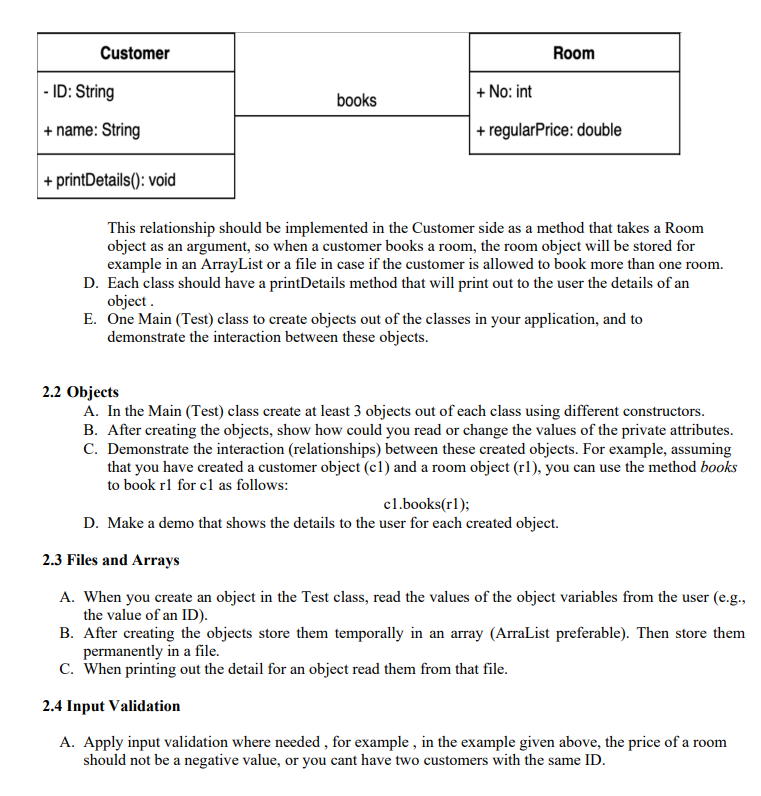 Solved Object Oriented Programming 1 Course Project 1. | Chegg.com