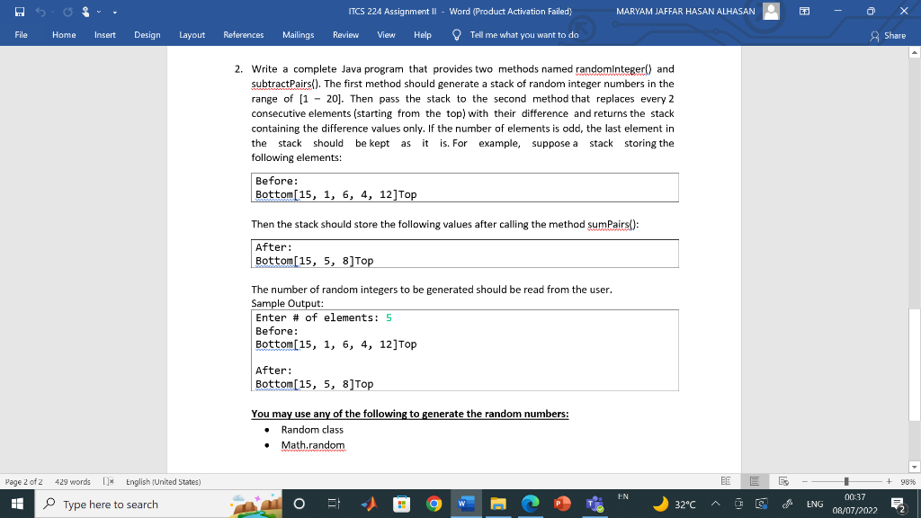 Solved hi dear, please use eclipse to solve the program and | Chegg.com